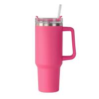 China OEM ODM Stainless Steel 40 Oz Travel Mug With Handle And Straw for sale