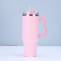 China OEM ODM Stainless Steel 40 Oz Travel Mug With Handle And Straw for sale
