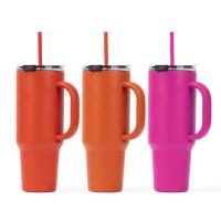 China OEM ODM Quencher Cups Stainless Steel Vacuum Travel Mug 40oz Tumbler With Handle for sale