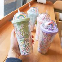 China OEM ODM 550ml Plastic Tumblers With Lids And Straws BPA Free for sale