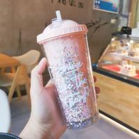 China OEM ODM 550ml Plastic Tumblers With Lids And Straws BPA Free for sale