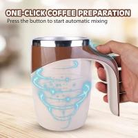 China 304# 316# 18/8 Stainless Steel Automatic Rechargeable Self Stirring Mug for sale
