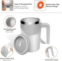 China 304# 316# 18/8 Stainless Steel Automatic Rechargeable Self Stirring Mug for sale