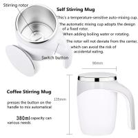 China 304# 316# 18/8 Stainless Steel Automatic Rechargeable Self Stirring Mug for sale