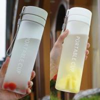China Food Grade High Temperature Resistance Leakproof Frosted Plastic Water Bottle With Strap for sale