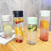 China Food Grade High Temperature Resistance Leakproof Frosted Plastic Water Bottle With Strap for sale
