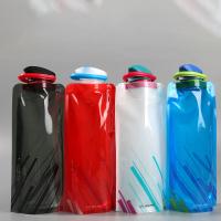 China 700ml PET PA PE Foldable Collapsible Water Bottle For Travel for sale