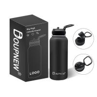 China Custom 950ml 32oz Vacuum Insulated Water Jug Sports Stainless Steel Water Bottle for sale