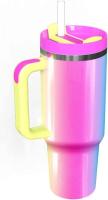 China Double Walled Mutifunctional Vacuum Insulated Water Straw Bottle 16 Oz for sale