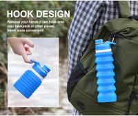 China Eco Friendly Collapsible Sport Silicone Portable Foldable Water Bottle Non Toxic for sale