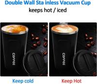 China Custom 480ml 580ml Leak Proof Thermal Travel Mug Coffee Mug With Straw for sale