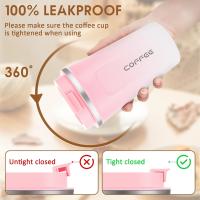 China 12oz Double Wall SS Vacuum Insulation Cup With Leak Proof Lid Reusable Frosted Coffee Mug for sale