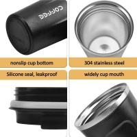 China Customized Reusable Double Walled Insulated Mug Coffee Cups 510ml 380ml for sale