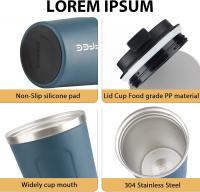 China Customized Reusable Double Walled Insulated Mug Coffee Cups 510ml 380ml for sale