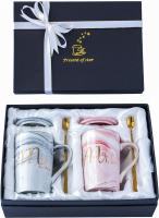 China 2 Pack 14Oz Personalised Mr And Mrs Mugs Set Dishwasher Safe for sale