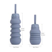China 350ml 550ml 750ml Foldable Silicon Water Bottle BSCI ISO9001 for sale