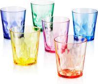 China 13oz Unbreakable Premium Drinking Glasses Set Of 6 Super Grade Acrylic Plastic for sale