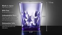 China 13oz Unbreakable Premium Drinking Glasses Set Of 6 Super Grade Acrylic Plastic for sale