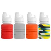 China Food Grade PP Silicone Water Bottle Foldable 350ml 550ml 750ml for sale