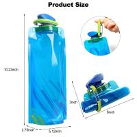 China 700ml PET PA PE Foldable Collapsible Water Bottle For Travel for sale
