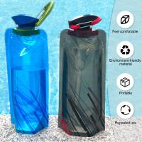 China 700ml PET PA PE Foldable Collapsible Water Bottle For Travel for sale