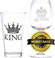 China OEM Letter Print Wine Glass Gift Set Novelty Drinking Glassware for sale