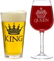 China OEM Letter Print Wine Glass Gift Set Novelty Drinking Glassware for sale