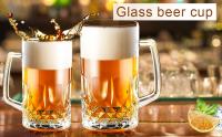China Glass Beer Steins Beer Mugs With Handles for sale