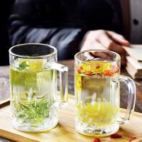 China Glass Beer Steins Beer Mugs With Handles for sale