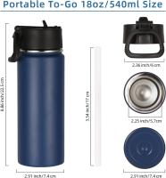 China Volhoply 18oz Stainless Steel Insulated Water Bottle Wide Mouth for sale