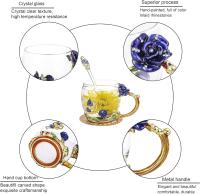 China Birthday Gifts Tea Party Cups And Saucers Set With Spoon for sale