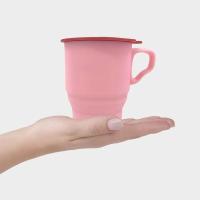 China Food Grade 180ml 300ml Collapsible Silicone Mug Travel Cup for sale