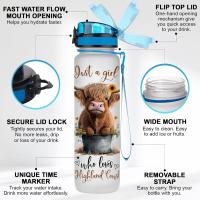 China Clear Plastic Water Bottle 32oz With Time Scale Tritan Water Bottle for sale