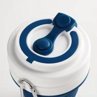 China 25*5cm Eco Friendly Collapsible Coffee Cup Silicone Travel Mug OEM for sale