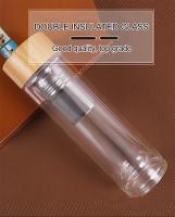 China Double Wall High Borosilicate Glass Water Bottle Insulated Tea Infuser OEM for sale