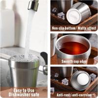 China 6 Ounces Insulated Stainless Steel Drinking Cups Stackable for sale