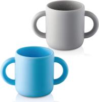 China 2 ears Silicone Training Cups for Baby and Kids, Toddler Learning Cups with Handles, BPA Free, Microwave and Dishwasher for sale