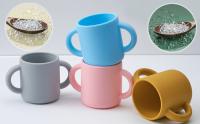 China Infants Silicone Training Cup 2 Easy Grip Handles Baby Open Cup 5oz for sale