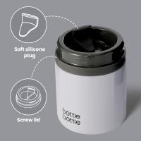 China Custom Double Section Vacuum Travel Mug 2in1 Coffee Tumbler 13 Ounces for sale