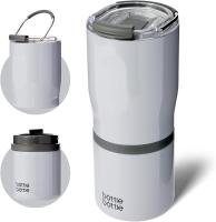 China 13.5 Ounces 2 In 1 Double Section Mugs Insulated Tumblers With 2 Lids For Beverages for sale