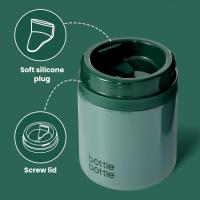China Custom Double Section Vacuum Travel Mug 2in1 Coffee Tumbler 13 Ounces for sale