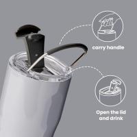 China Stainless Steel 22oz 2IN1 Coffee Insulated Tumbler With Handle for sale