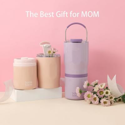 China Custom Double Section Vacuum Travel Mug 2in1 Coffee Tumbler 13 Ounces for sale