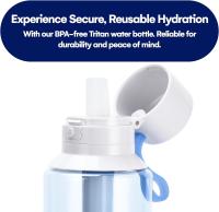 China HAS Filtered Water Bottle 700ml / 24oz Tritan Material For Camping Adventures for sale