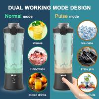 China 2x500ml Mini Blender Bottle BPA Free For Fruit Vegatable Juice for sale