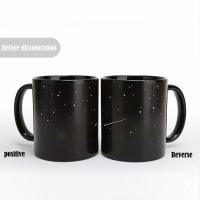 China Ceramic Color Changing Mug Birthday Gifts for Men Women Heat Changing Coffee Mug Cup with Heart 16 oz for sale