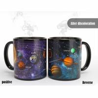 China Ceramic Color Changing Mug Birthday Gifts for Men Women Heat Changing Coffee Mug Cup with Heart 16 oz for sale