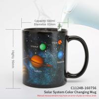 China Ceramic Color Changing Mug Birthday Gifts for Men Women Heat Changing Coffee Mug Cup with Heart 16 oz for sale