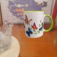 China Ceramic Color Changing Mug Birthday Gifts for Men Women Heat Changing Coffee Mug Cup with Heart 16 oz for sale
