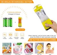 China Portable Blender, Vaeqozva USB Rechargeable Smoothie on the Go Blender Cup with Straws, Protein Shakes Fruit Mini Mixer for sale